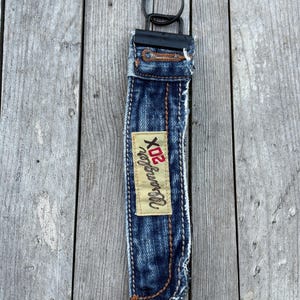 Upcycled Wrangler and Levi Denim Fly Key Strap - Etsy