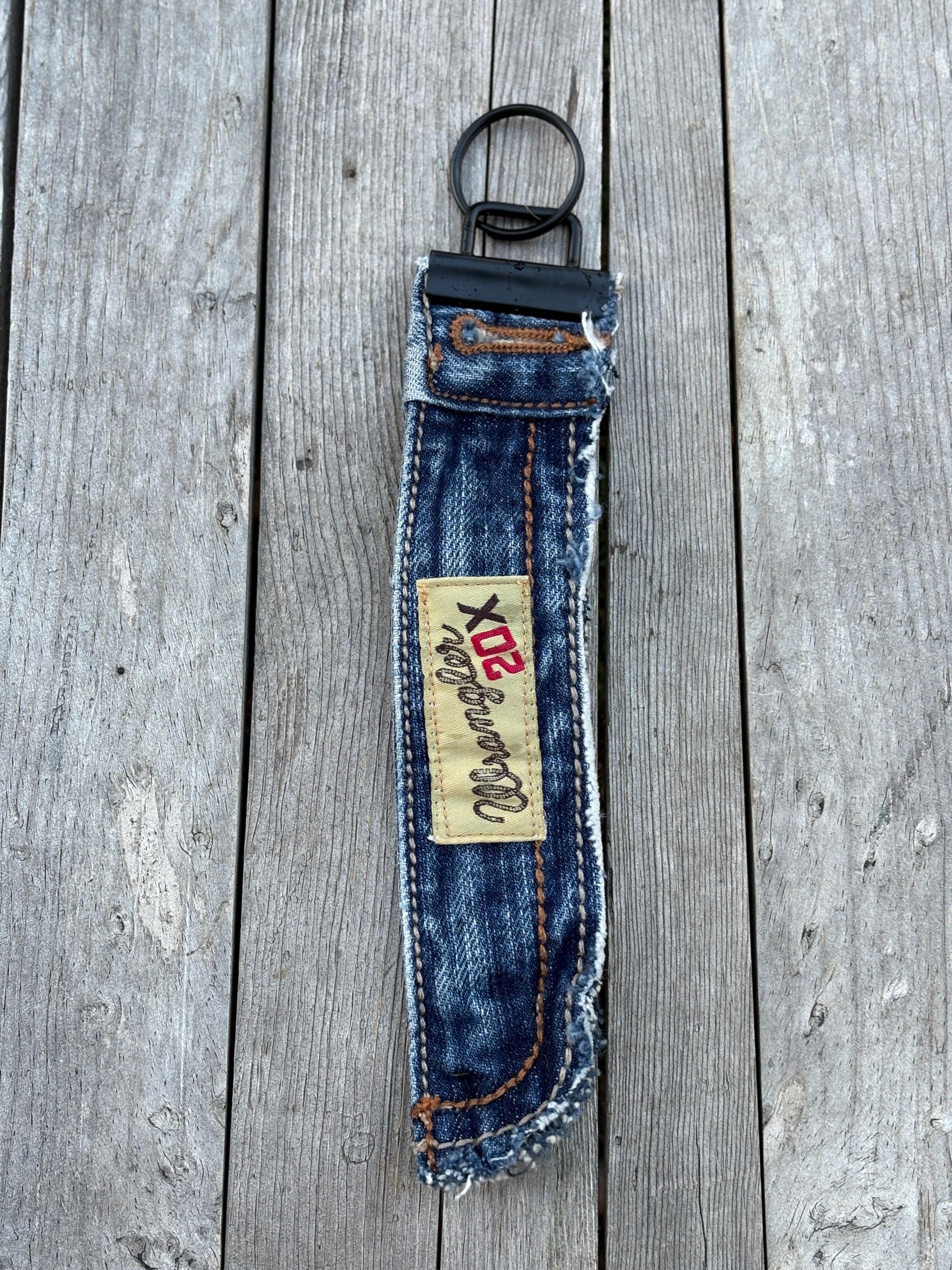 Upcycled Wrangler and Levi Denim Fly Key Strap - Etsy