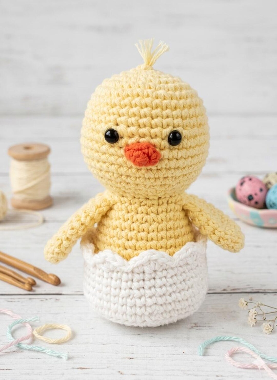 Easy Easter Chick Crochet Pattern PDF, Amigurumi Plush Baby Chick, Cute ...