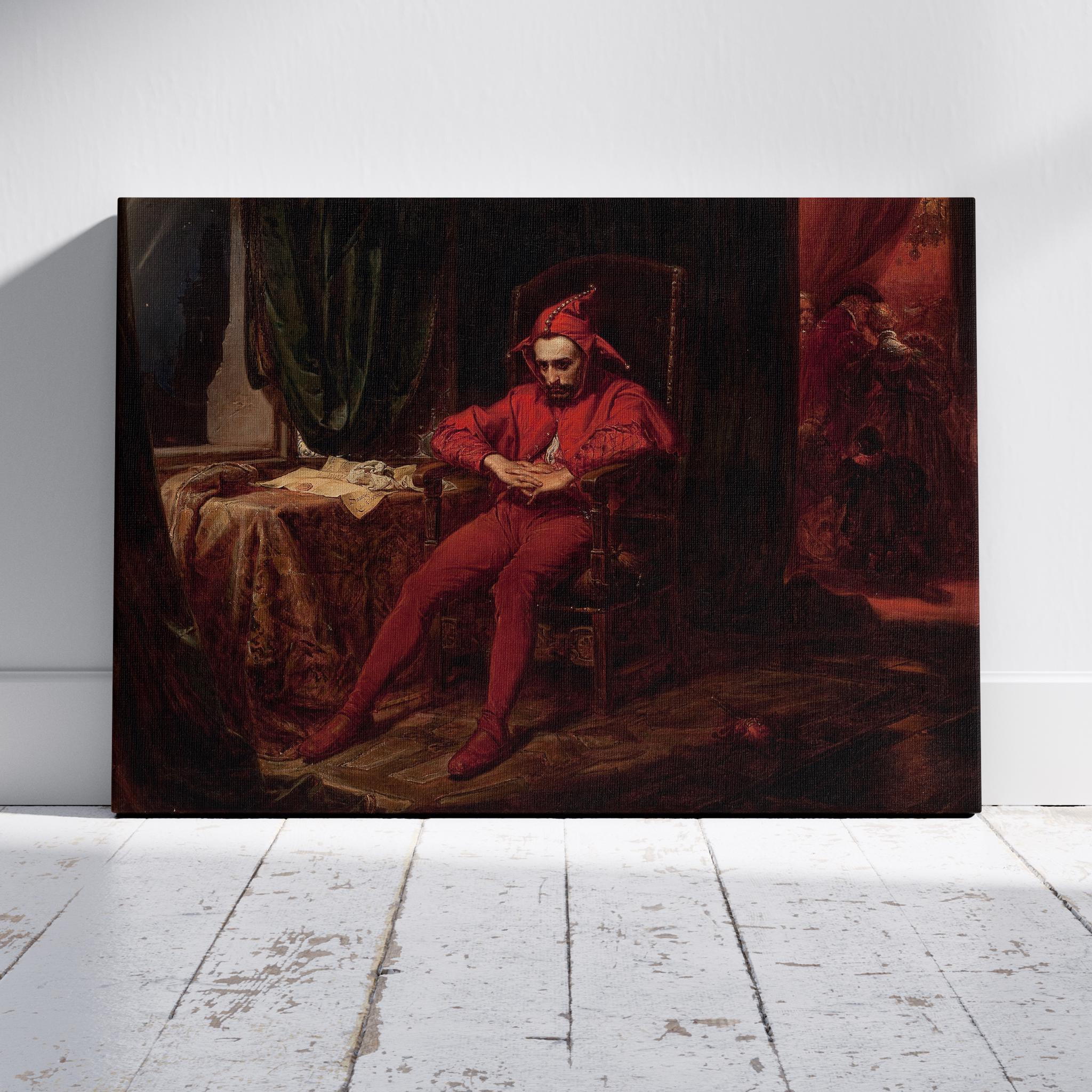 Jan Matejko Stanczyk Canvas, Sad Jester Painting, Dark Academia Decor ...