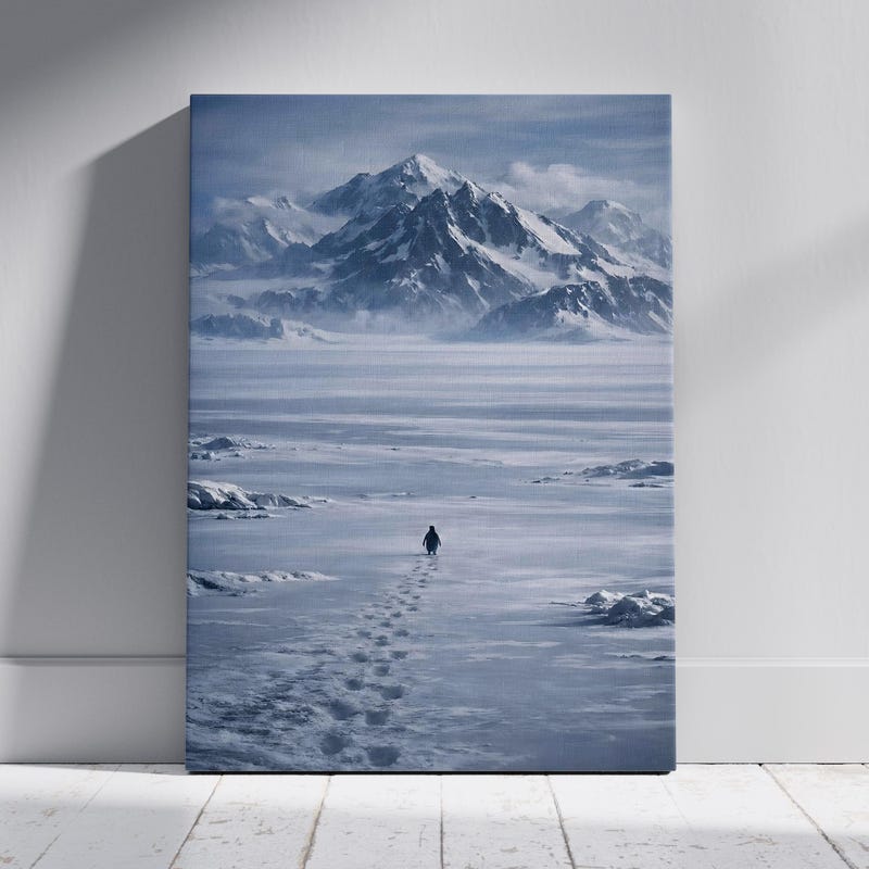 Penguin Photo on Canvas - Etsy