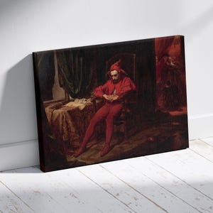Jan Matejko Stanczyk Canvas, Sad Jester Painting, Dark Academia Decor ...