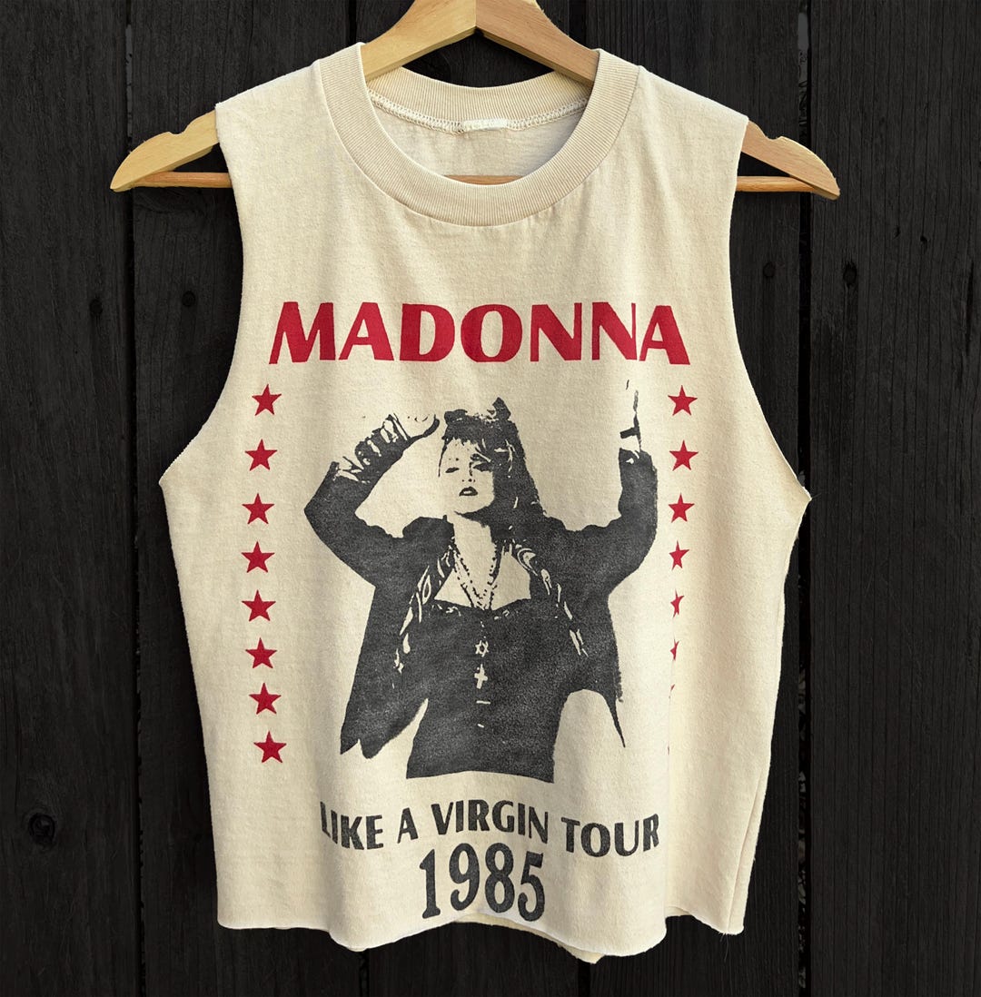Madonna Crop Muscle Tank Size S/M - Etsy