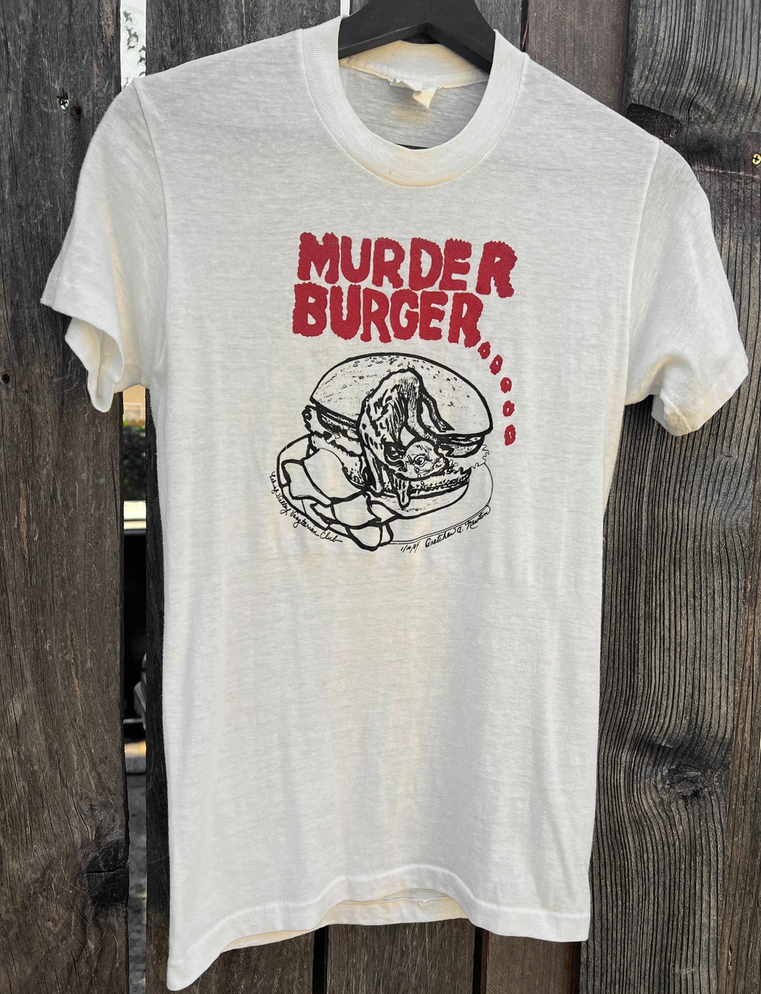 Vintage 1984 Murder Burger Tee Rare Size XS/S - Etsy