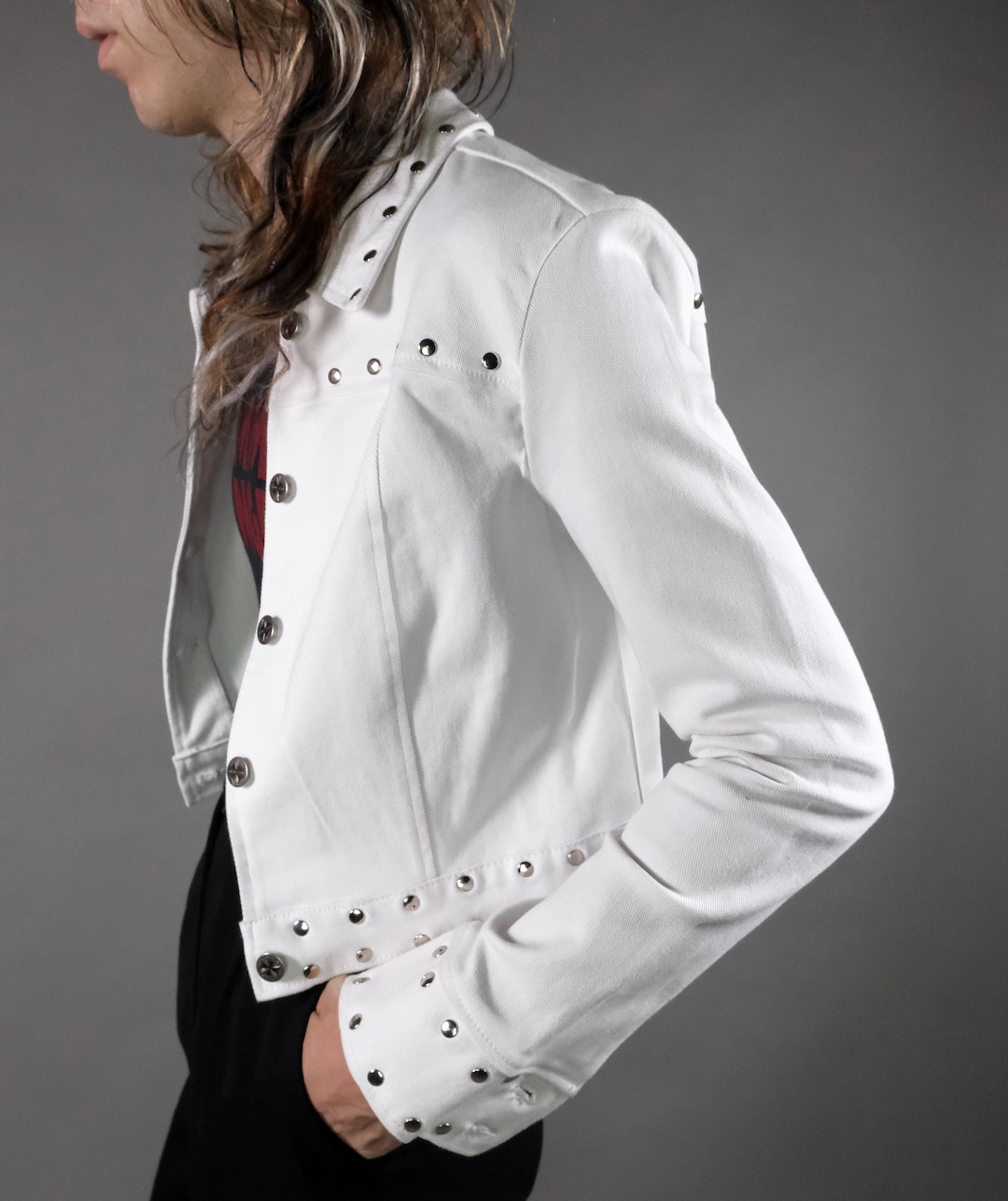 Vintage Lip Service Studded Jacket Size S/M - Etsy