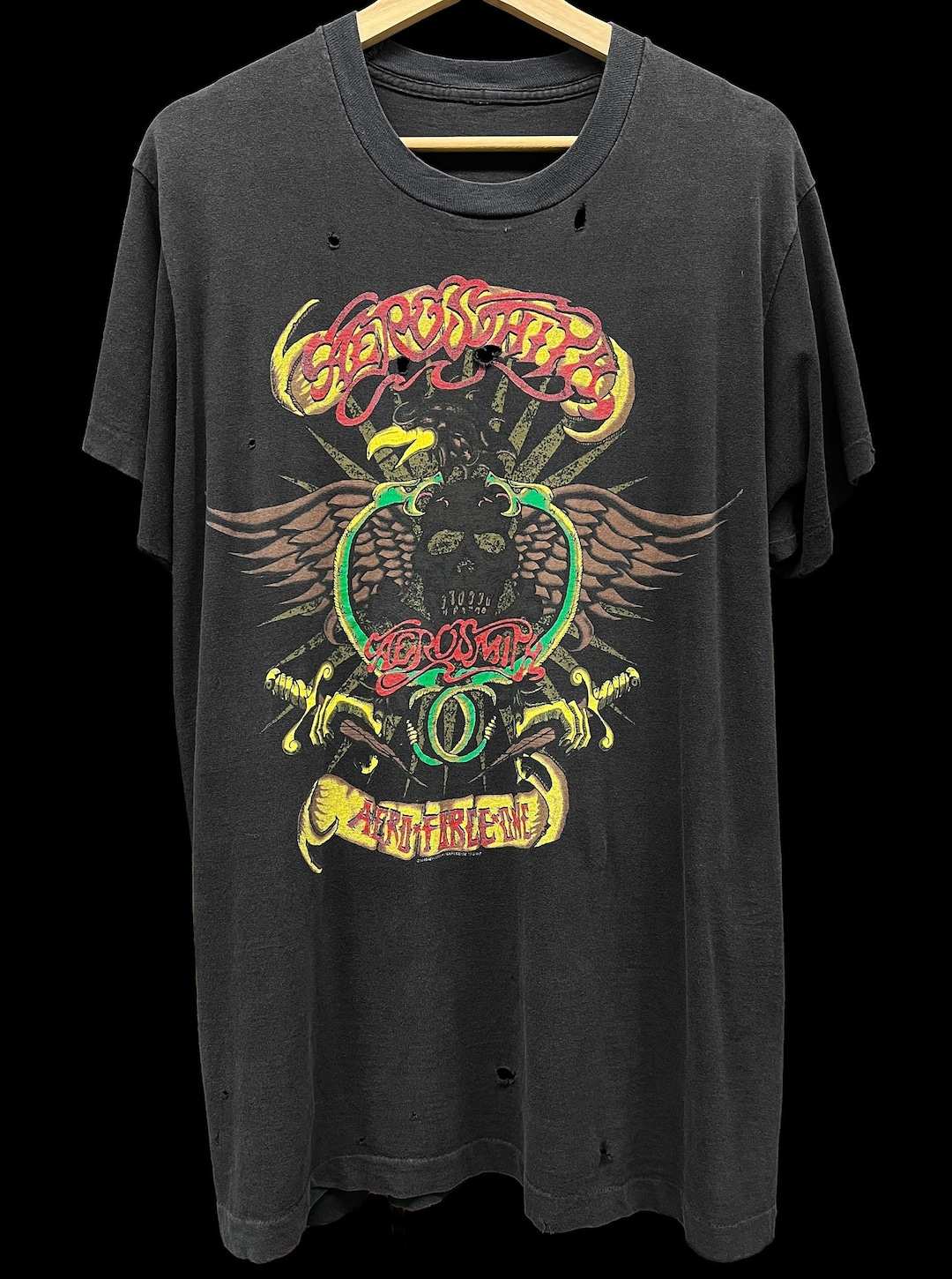 Aerosmith aero Force One Double Sided Concert Tee Size M/L - Etsy
