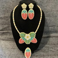 Loom Beaded Necklace With a Waterbird Design. - Etsy
