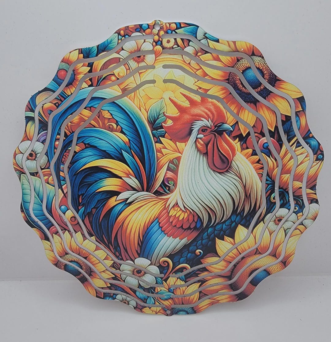 Rooster Wind Spinner. - Etsy