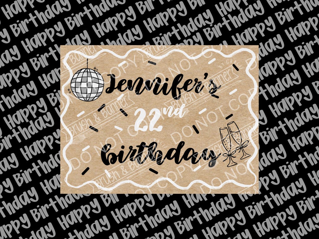 Editable Birthday Banner Template | Canva Party Decor (digital Download ...