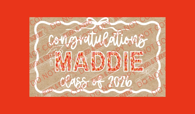 Editable Graduation Banner Template | 35x60 Canva Design (digital ...