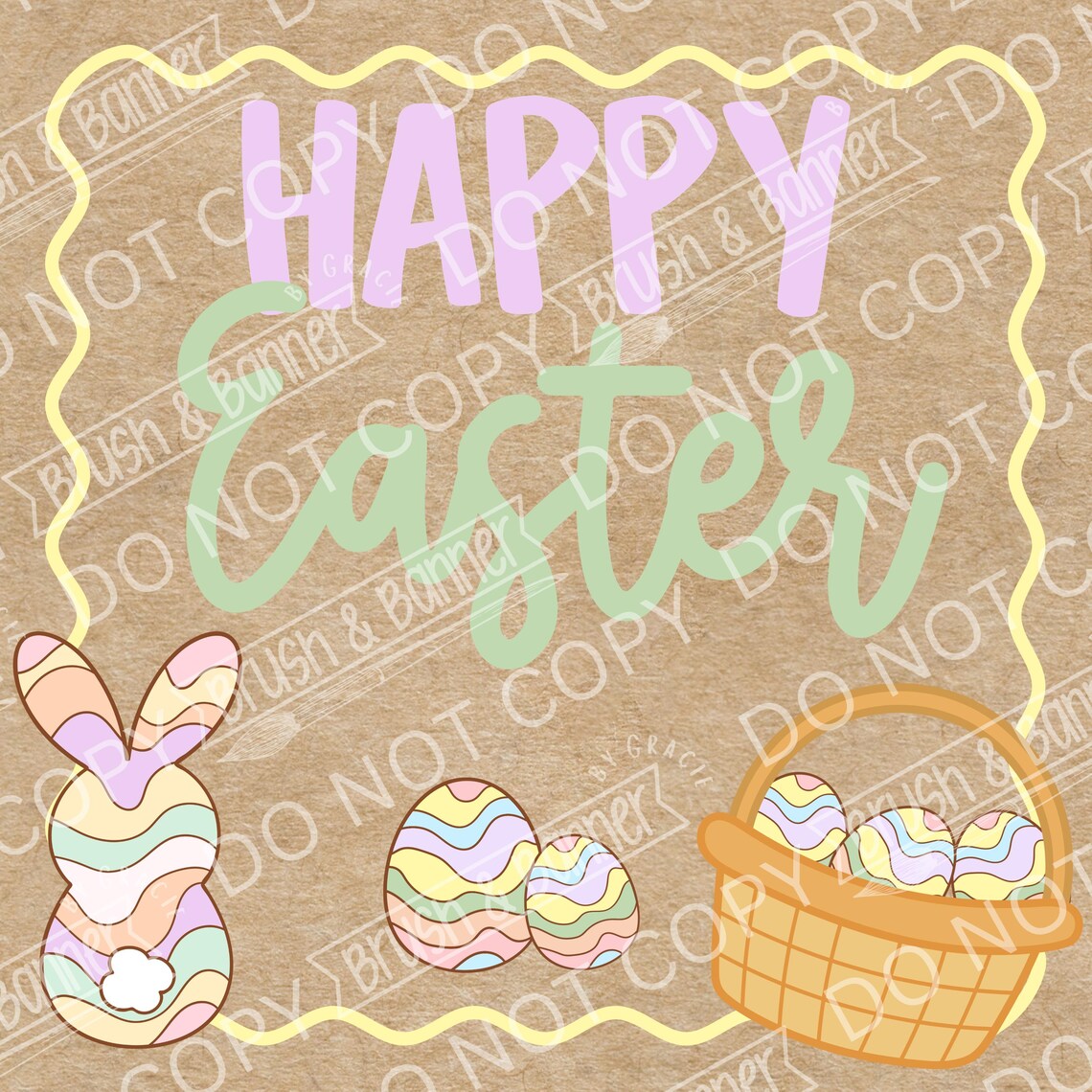 Editable Easter Banner Template Bundle 35x35 - Etsy
