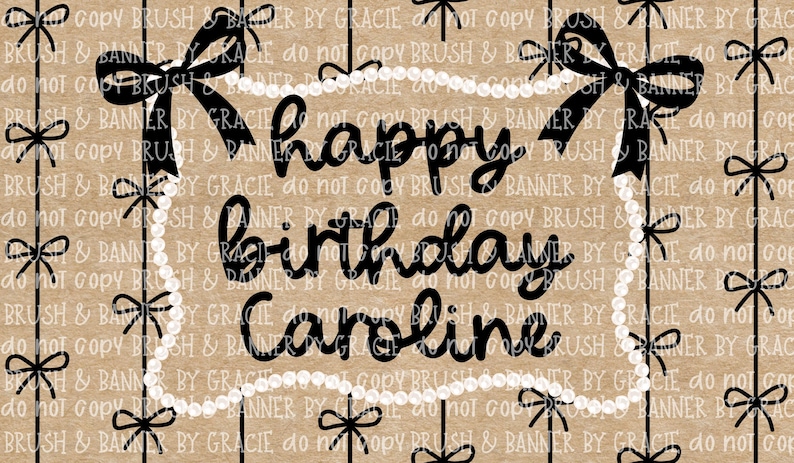 Editable Coquette Birthday Banner Template | Canva Party Decor (digital ...