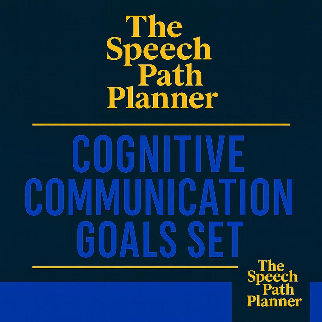 Cognitive-communication Goal Set | 20 SMART Cognitive-communication ...
