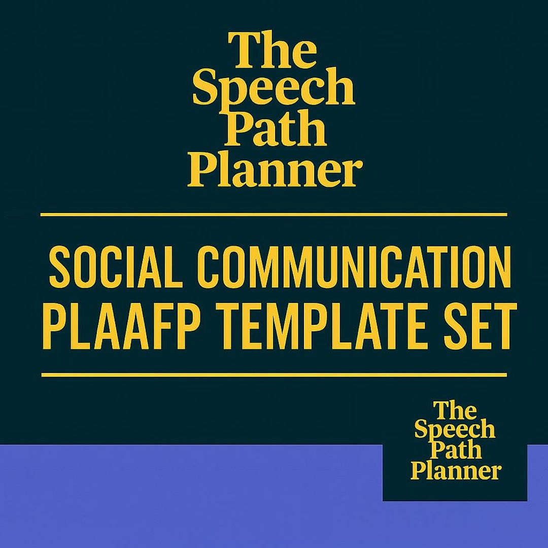 Social Communication PLAAFP Template Set | Speech-therapy Writing ...