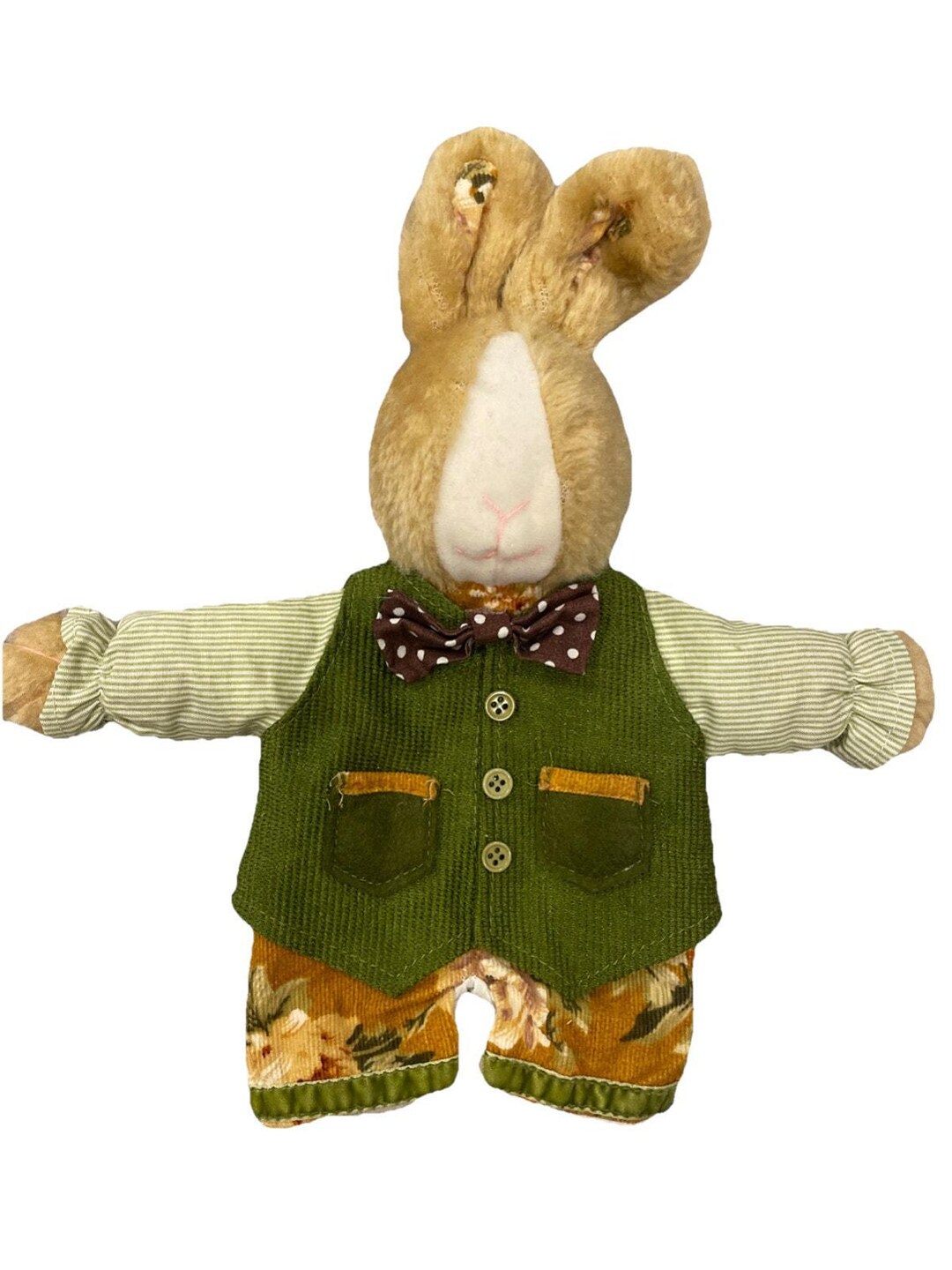 Vintage Bunny Rabbit Hand Puppet Long Ears Plush Soft Toy Easter - Etsy