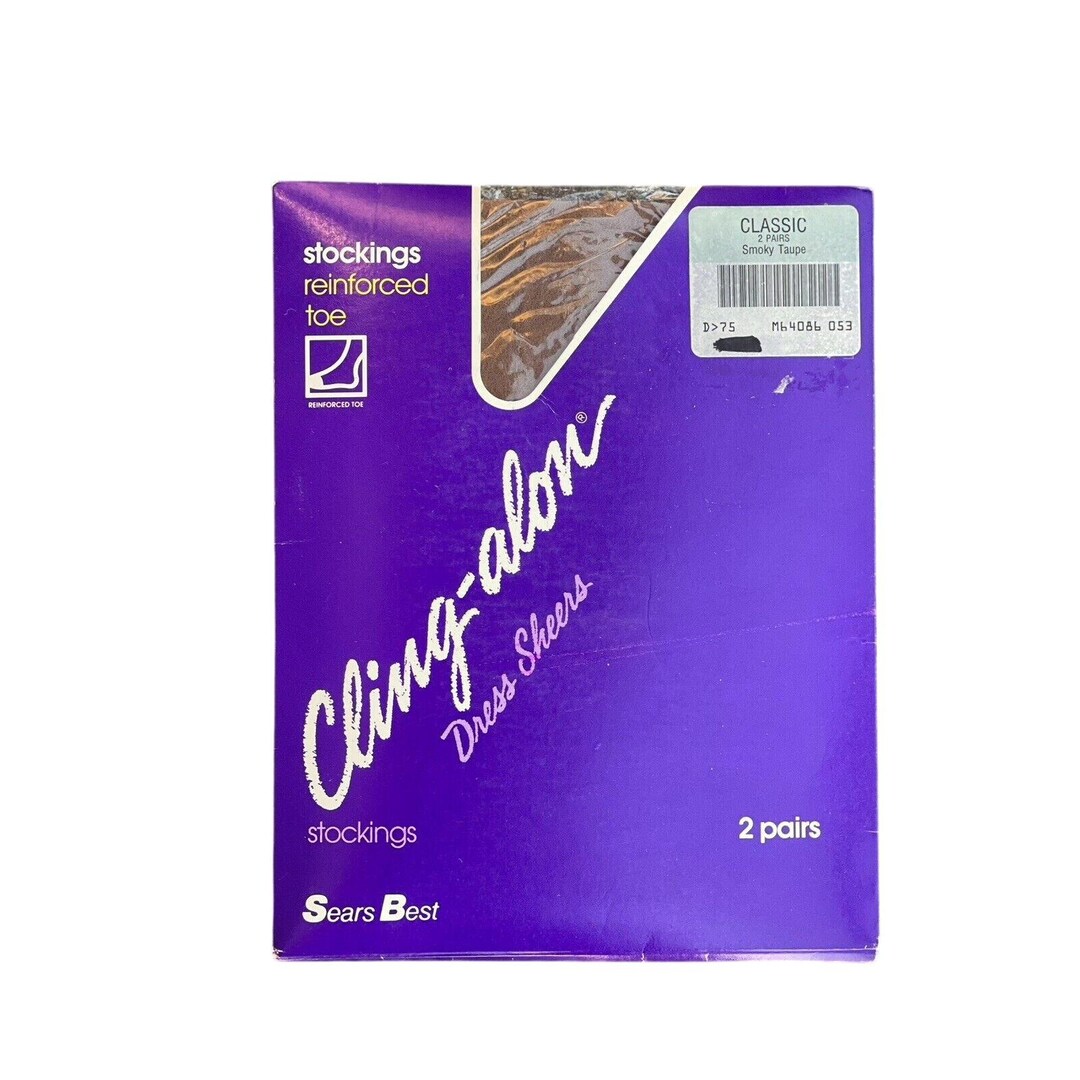 Vintage Sears Cling-alon Thi-top Stockings 2 Packs 4 Pair Smokey Taupe ...