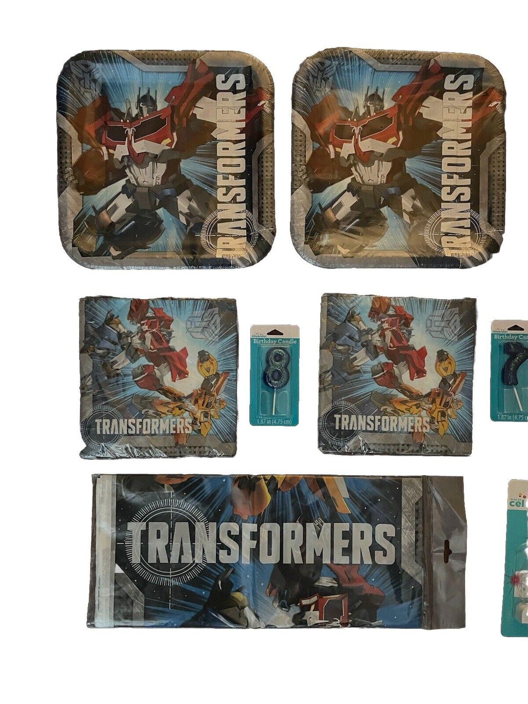 Transformers Tablecover 3 Napkins E Paper Plates Kids Birthday Party ...