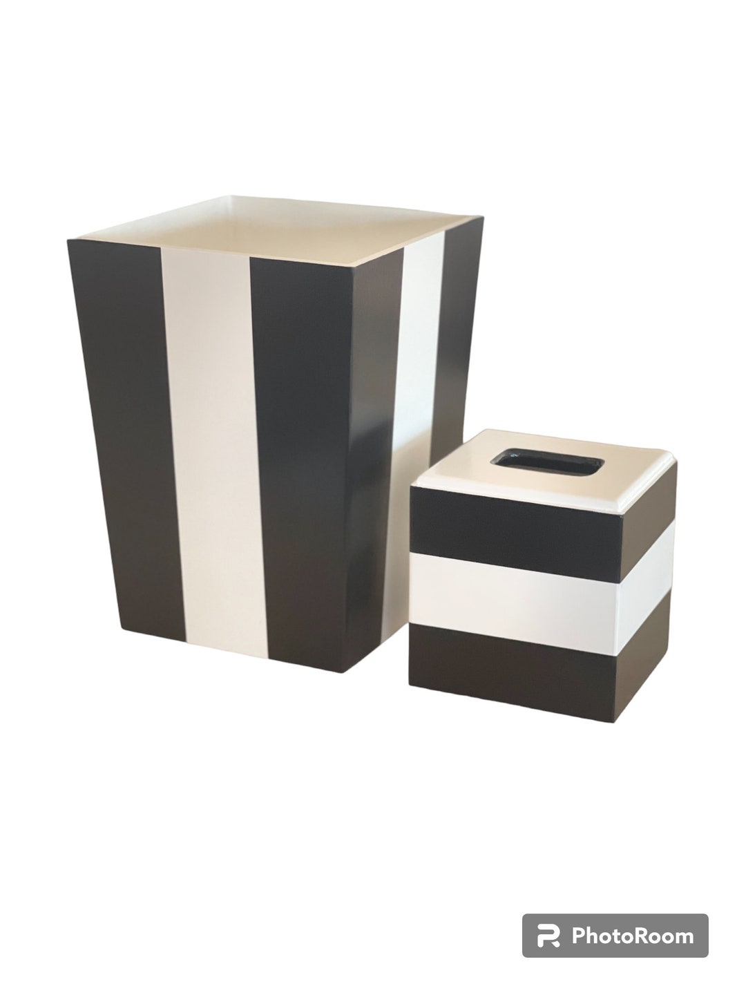 Trash Can Tissue Box Cover Wood Trash Can Wooden Tissue - Etsy