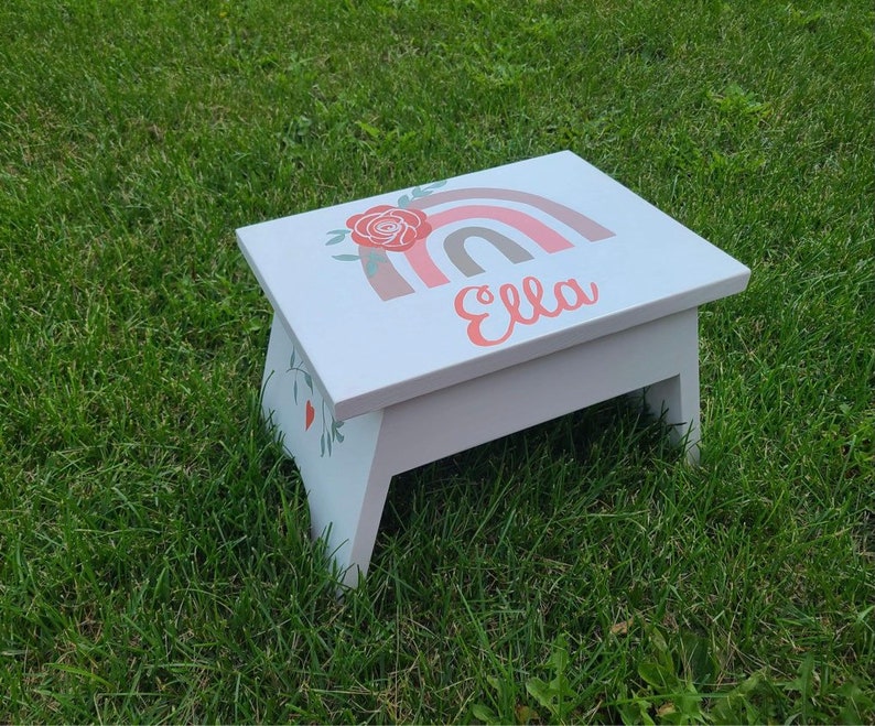 BOHO Wood Stool Personalized Stool Name Stool Step Stool - Etsy
