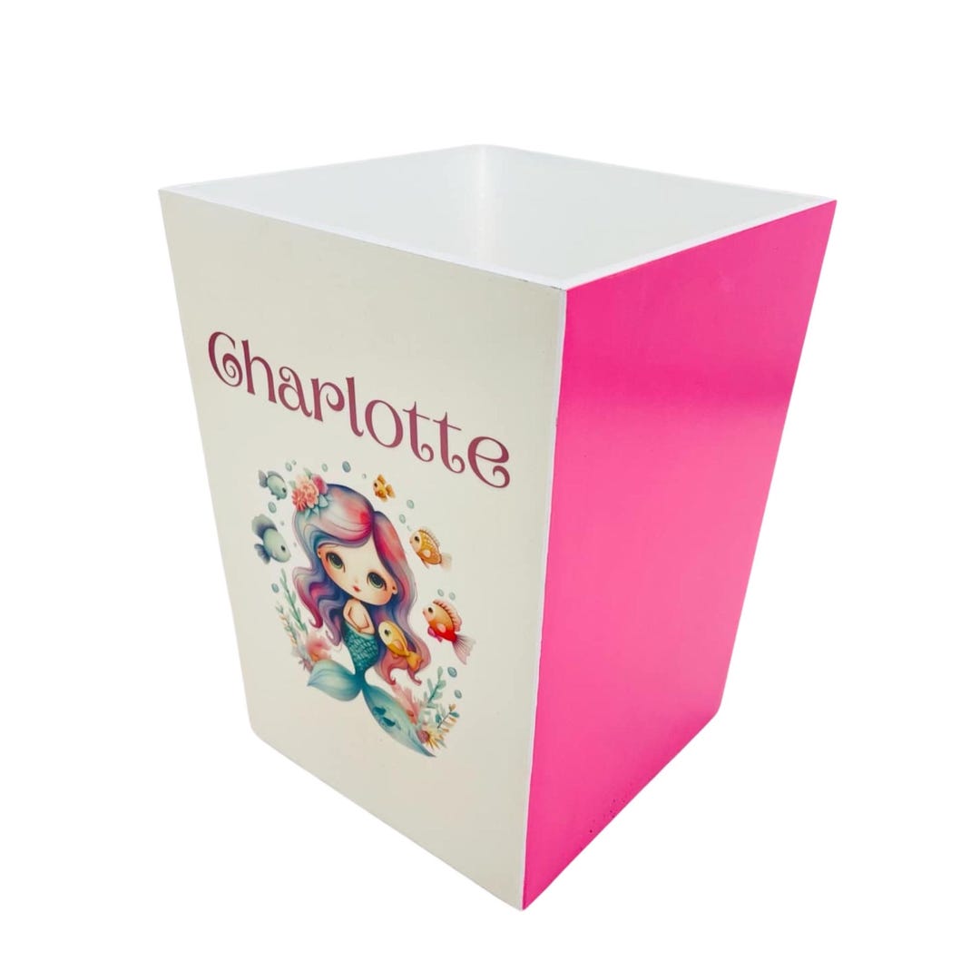 Mermaid Wastebasket, Garbage Can, Waste Bin, Trash Can, Bathroom Bin ...