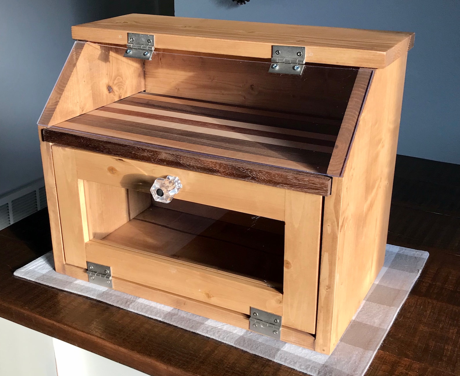 Rustic Bread Box Wooden Vegetable Potato Bin Storage Country - Etsy