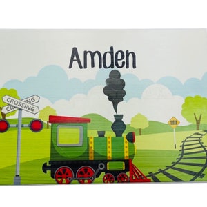 Handmade Wooden Train Step Stool for Kids Gifts for Train Lovers, Choo ...
