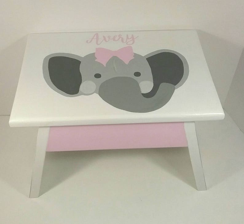 Foot Stool Step Stool Elephant Bathroom Decor Girl Decor | Etsy