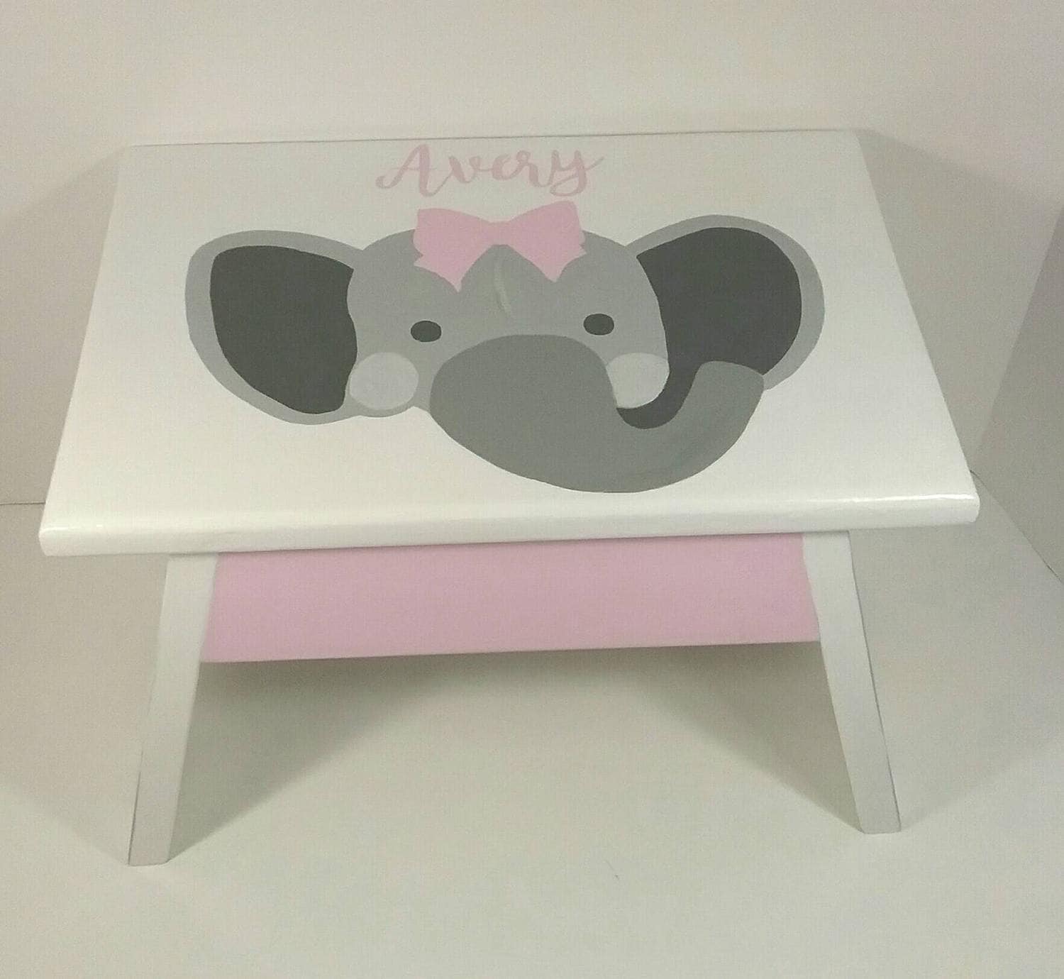 Foot Stool Step Stool Elephant Bathroom Decor Girl Decor - Etsy