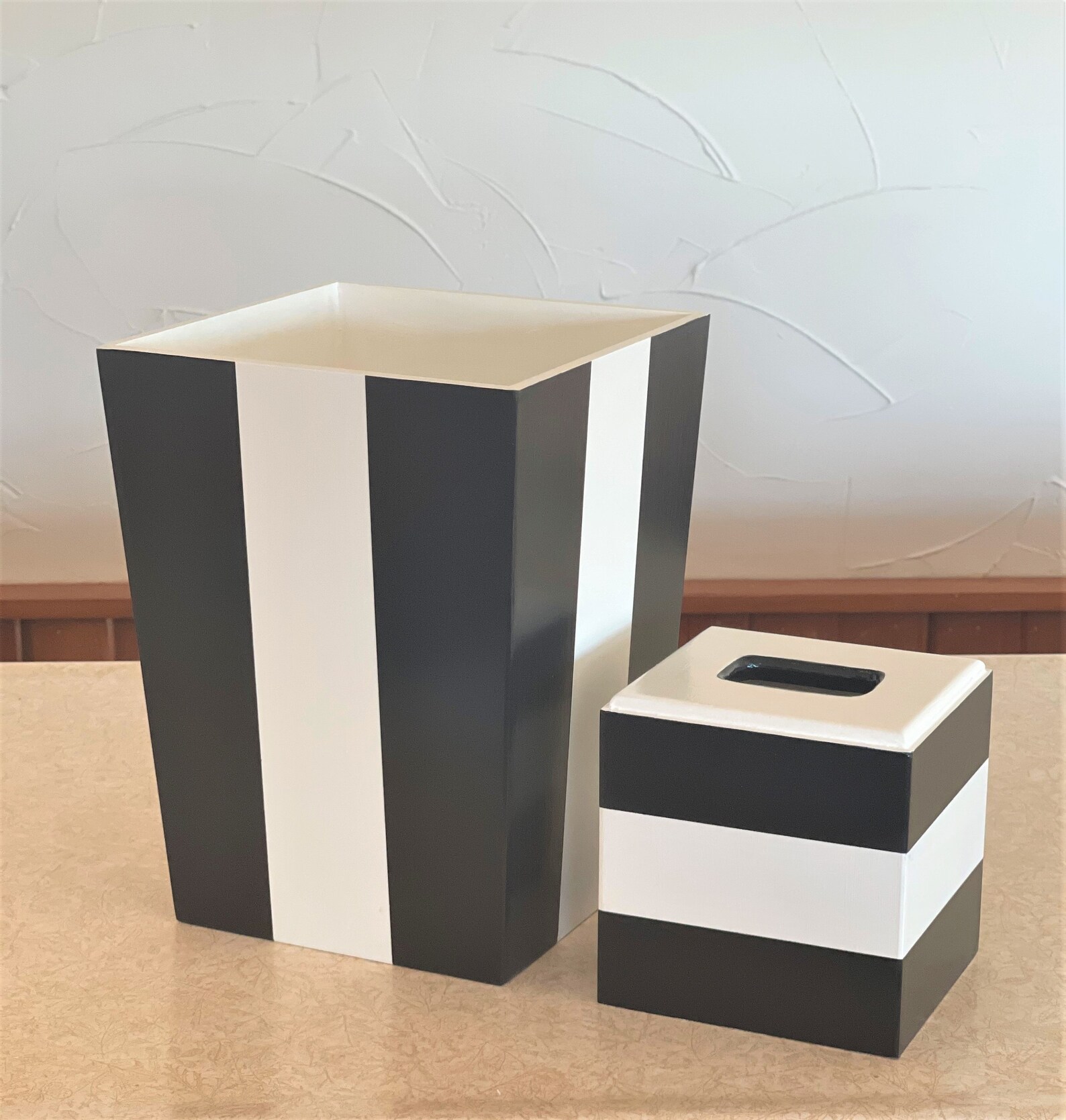 Trash Can Tissue Box Cover Wood Trash Can Wooden Tissue - Etsy