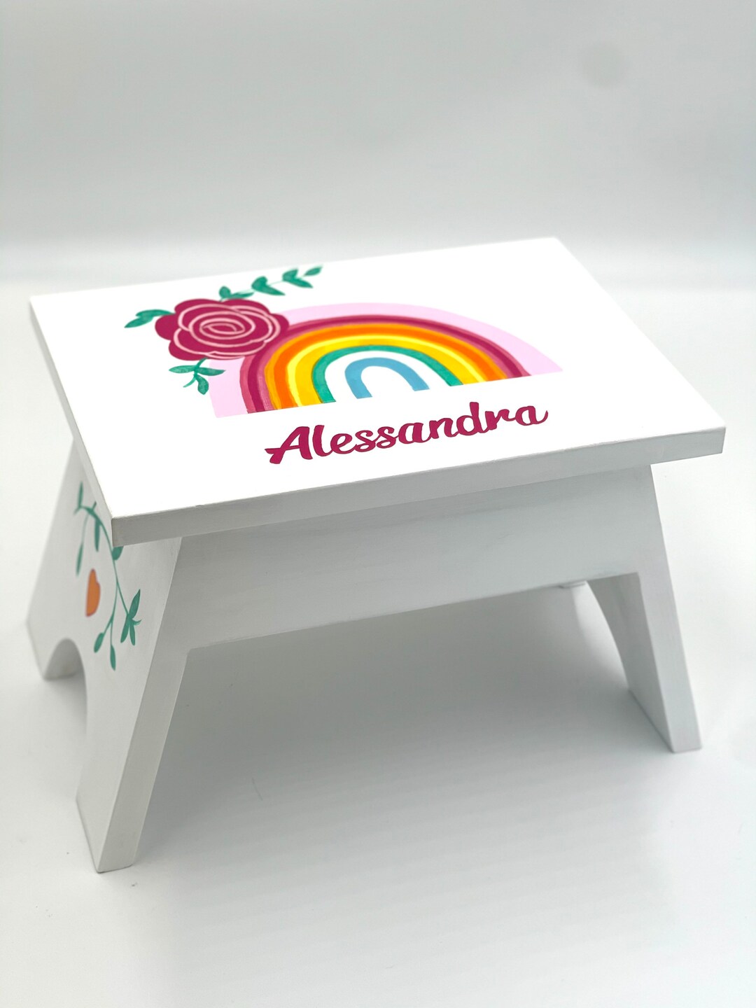 BOHO Wood Stool Personalized Stool Name Stool Step Stool for Toddler ...