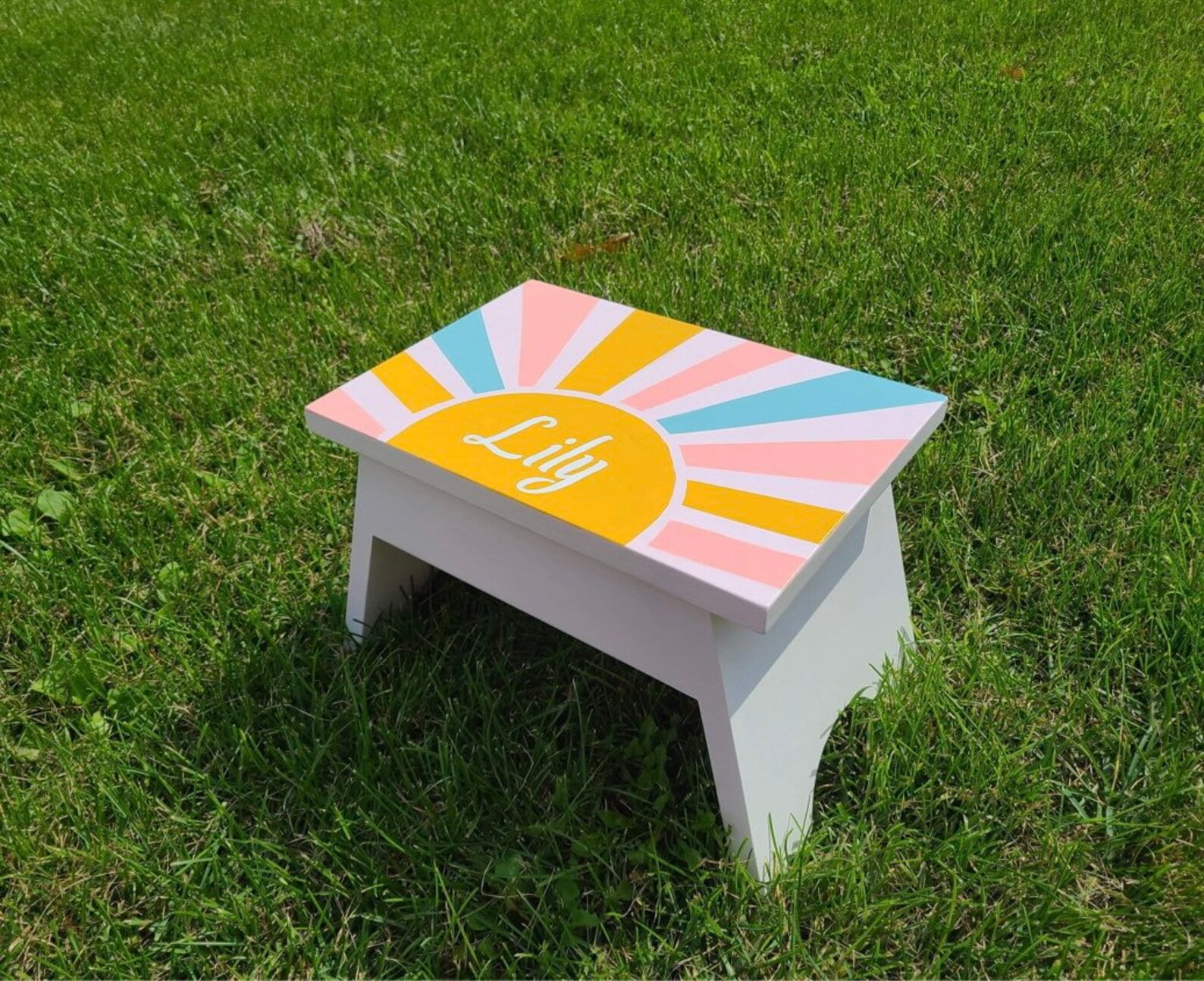 Personalized BOHO Foot Stool Name Stool Step Stool for - Etsy