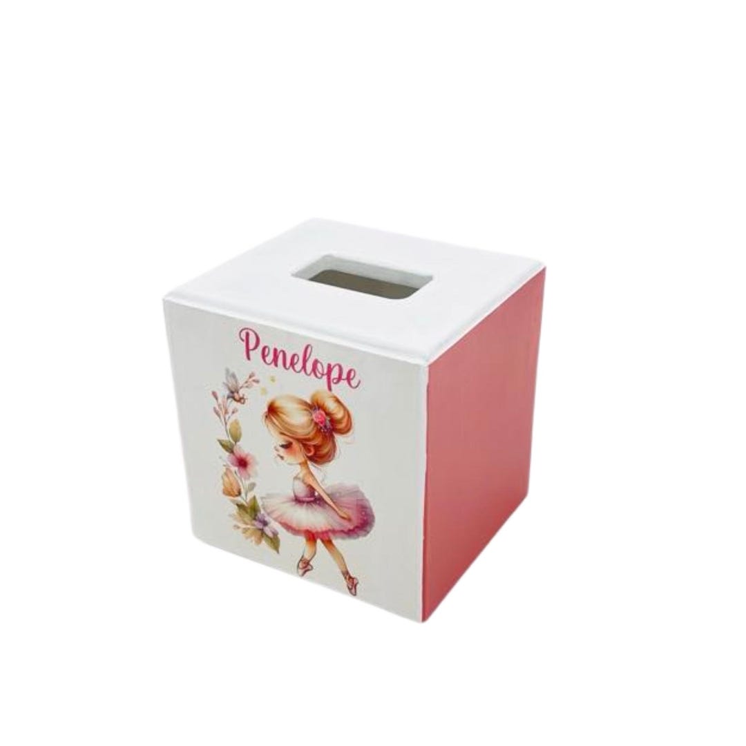 Wooden Ballerina Tissue Box Decorative Wood Box, Accent for Bathroom ...