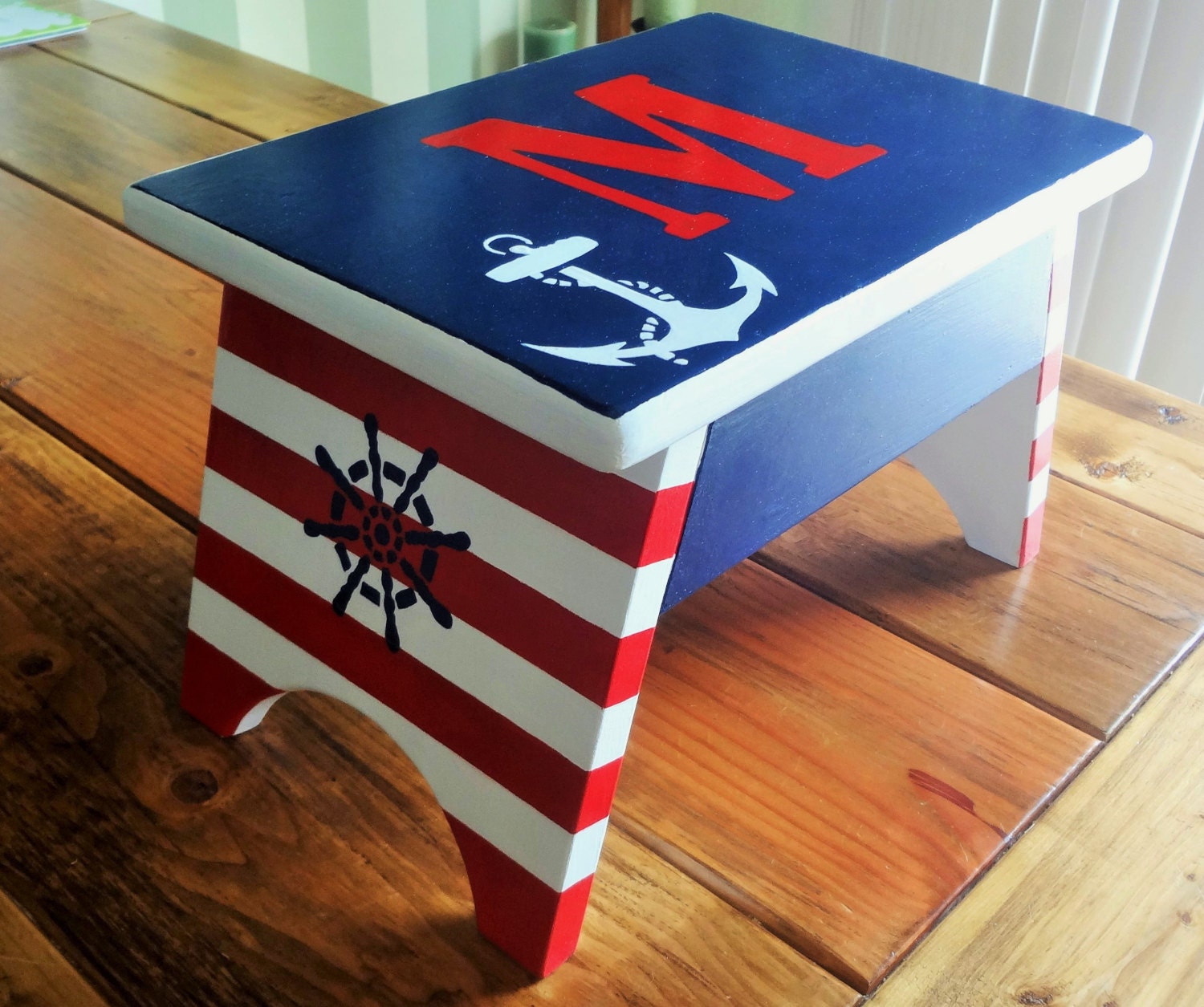 Foot Stool Anchor Step Stool Bathroom Stool Nautical - Etsy