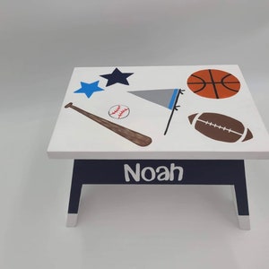 Wood Step Stool, Hand Painted Stool, Gifts for Kids, Personalized Gifts ...