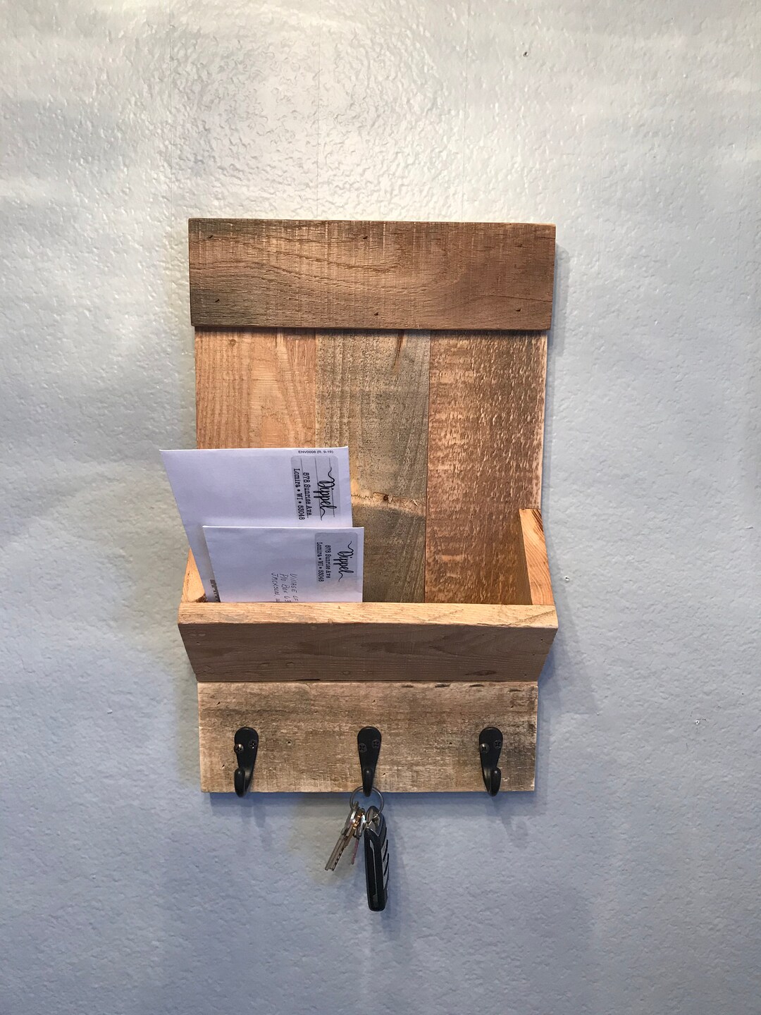 Reclaimed Wood Mail Organizer Mail Sorter and Key Holder - Etsy
