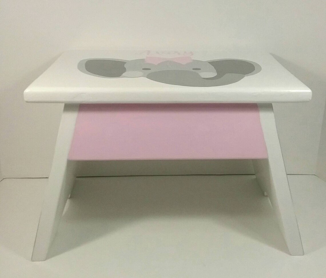 Foot Stool Step Stool Elephant Bathroom Decor Girl Decor | Etsy