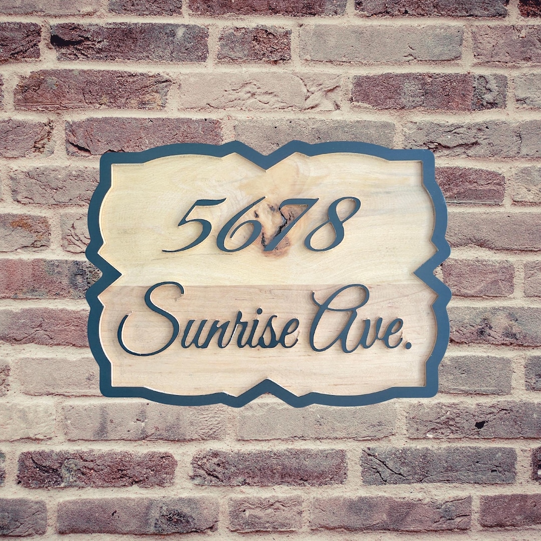 Street Address Plaque | Custom Numbers and Street Name | Curbside ...