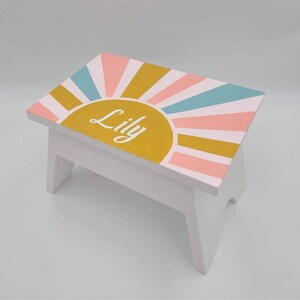 Personalized BOHO Foot Stool Name Stool Step Stool for Toddler Hand ...