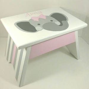 Foot Stool Step Stool Elephant Bathroom Decor Girl Decor - Etsy