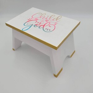 Wood Stool, Step Stool, Child of God, Personalized Step Stool ...