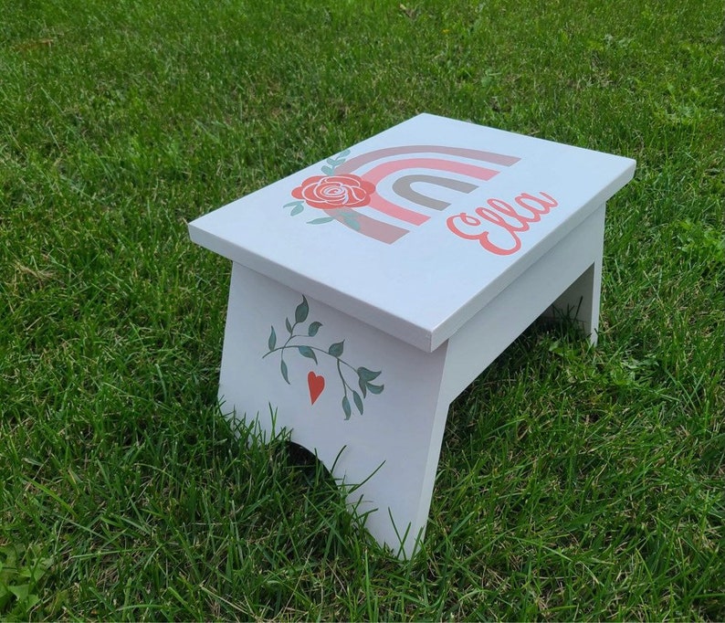 BOHO Wood Stool Personalized Stool Name Stool Step Stool - Etsy