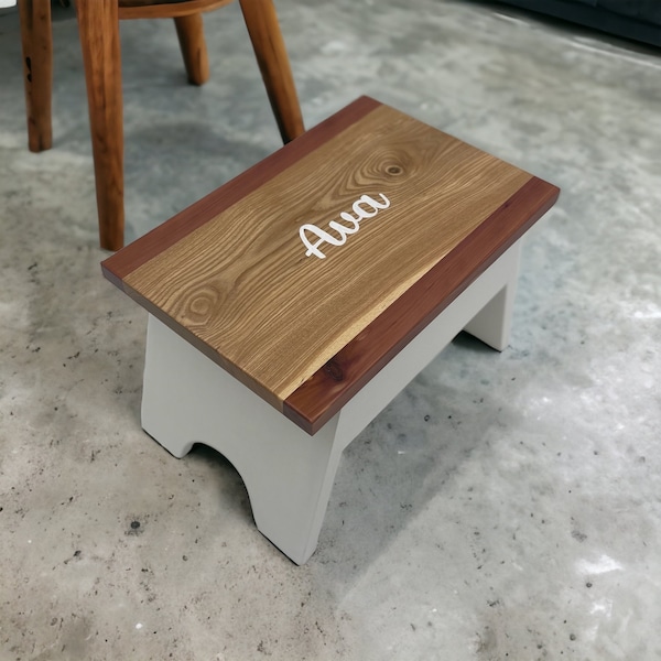 Wooden Footstool - Etsy