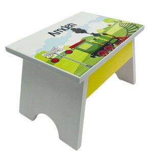 Handmade Wooden Train Step Stool for Kids Gifts for Train Lovers, Choo ...