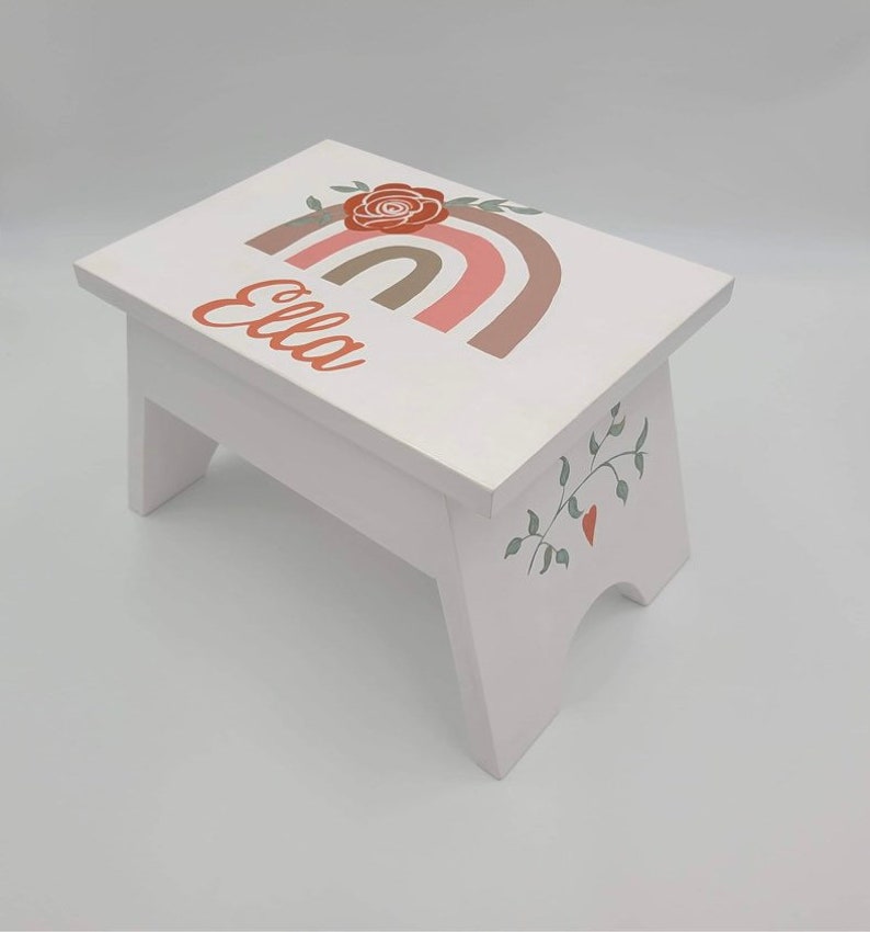 BOHO Wood Stool Personalized Stool Name Stool Step Stool - Etsy