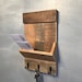 Reclaimed Wood Mail Organizer, Mail Sorter and Key Holder, Hanging ...
