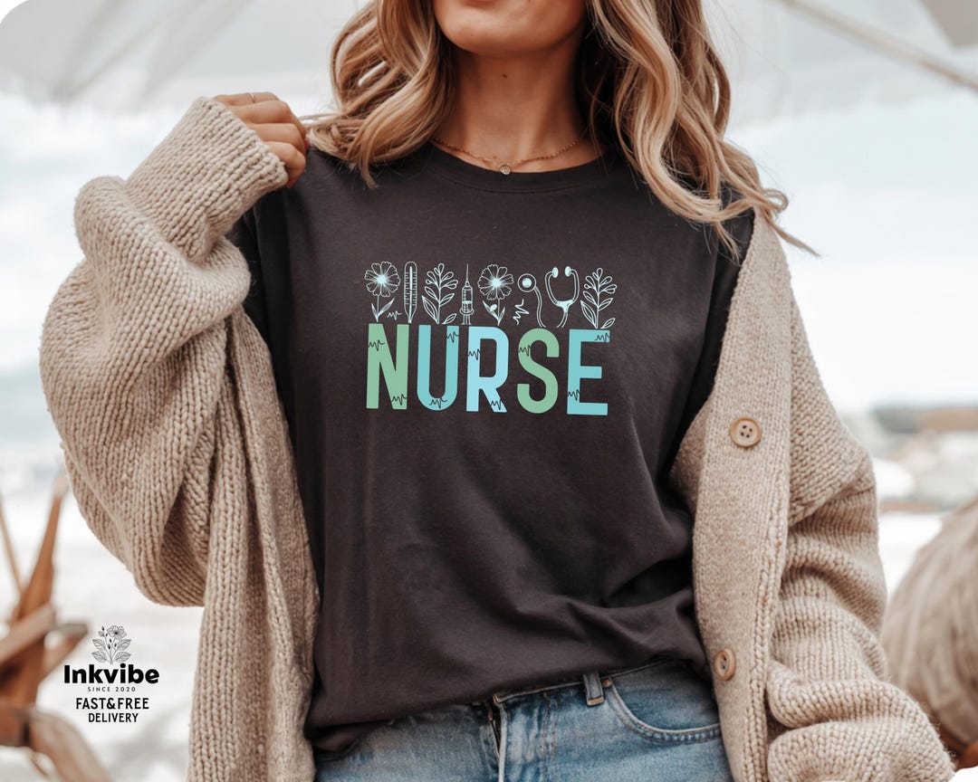 Nurse Appreciation Design, Floral Medical Artwork for Nurses,healthcare ...