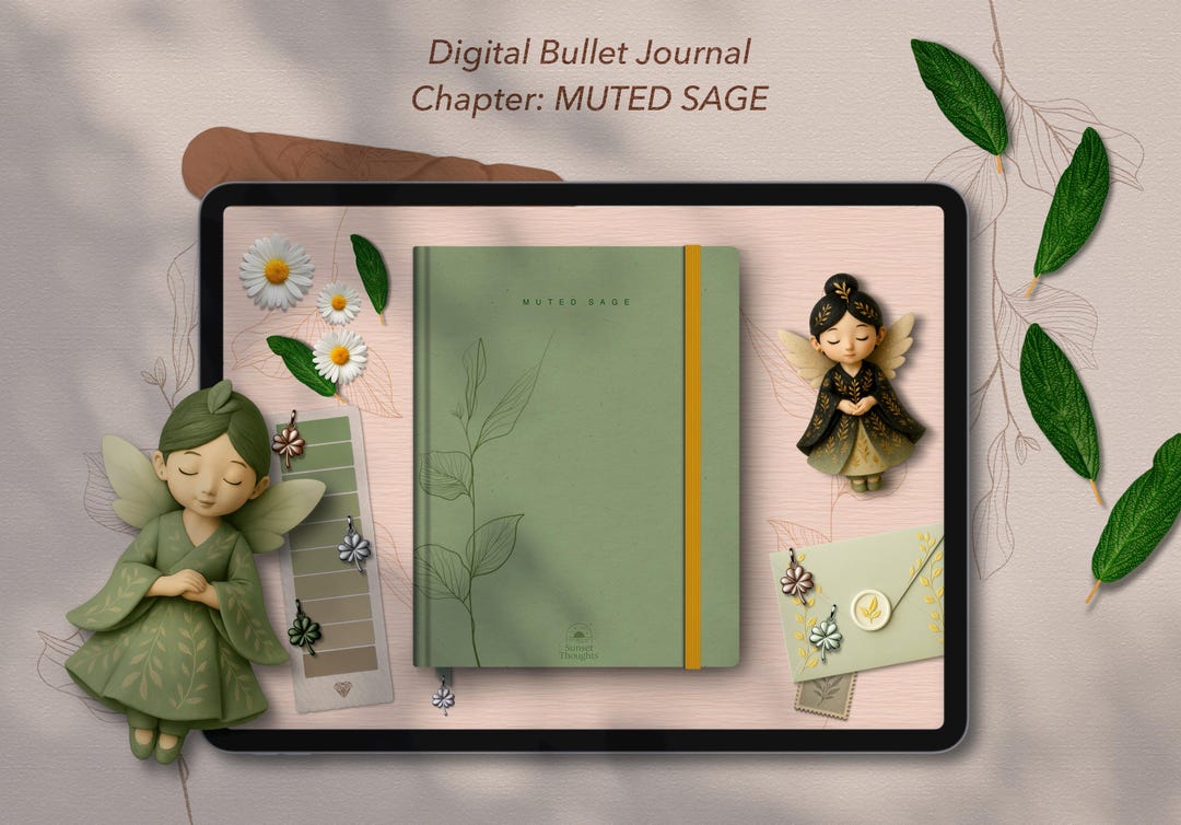 Muted Sage Bullet Journal Bundle | Digital Planner for Goodnotes ...
