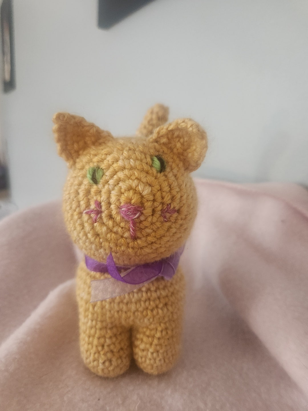 Golden Fuzzy Kitty - Etsy