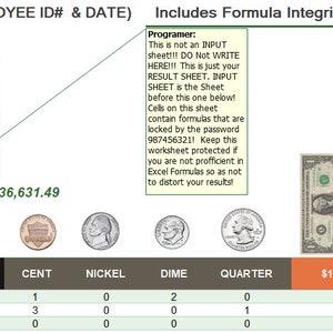 Payroll Cash Denomination Calculator for Excel, OFFICE 365-digital ...