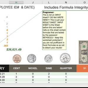 Payroll Cash Denomination Calculator for Excel, OFFICE 365-digital ...